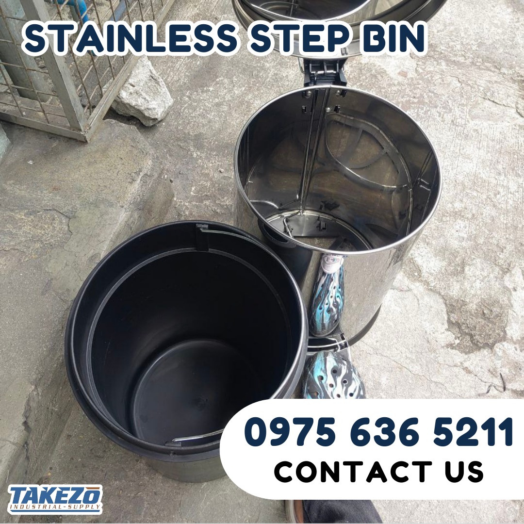 STAINLESS STEP TRASH BIN, Commercial & Industrial, Construction ...