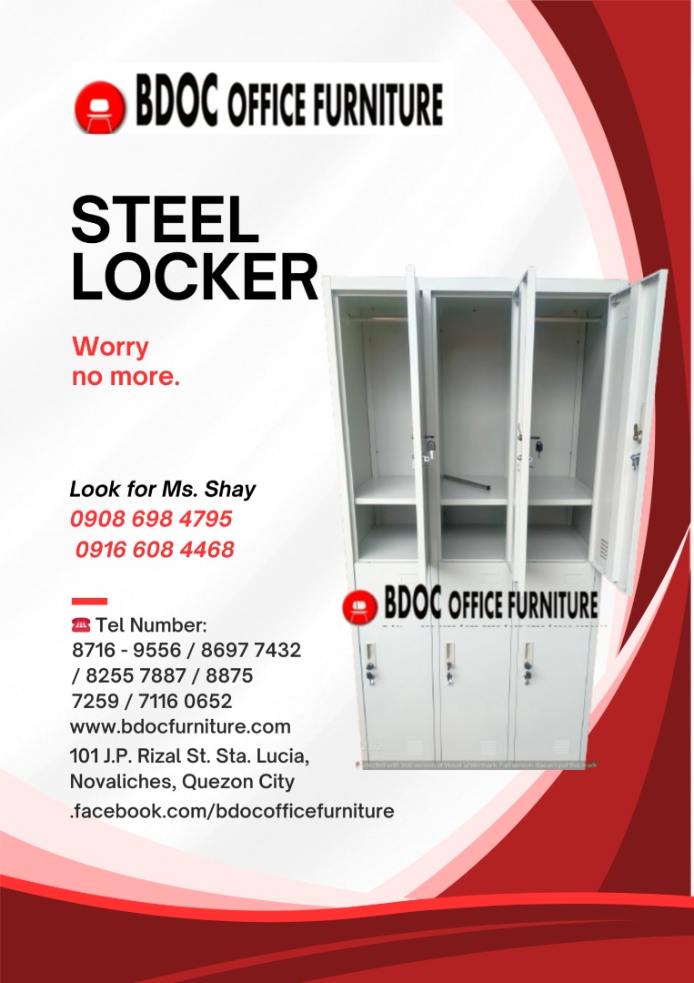Steel Locker with Hanging Rod / Mobile Pedestal / Office Workstation ...