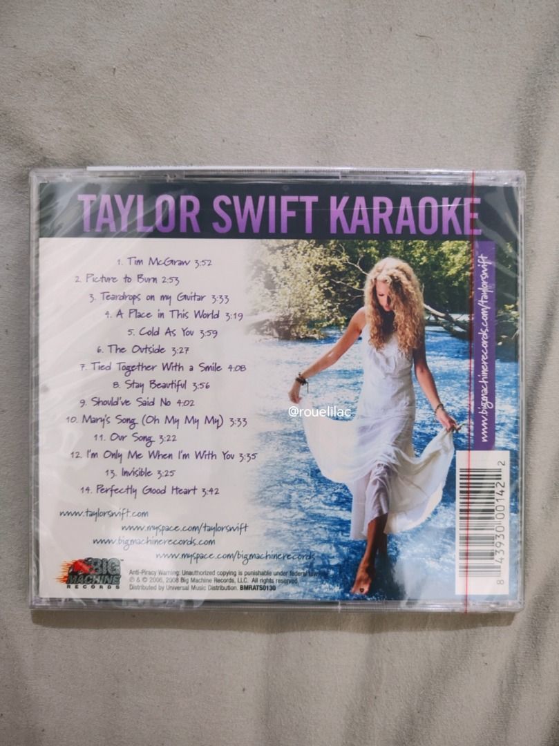 TAYLOR SWIFT DEBUT/SELF-TITLED KARAOKE CD/DVD, Hobbies & Toys, Music ...