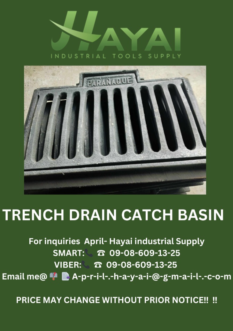 Trench drain catch basin, Commercial & Industrial, Construction Tools ...