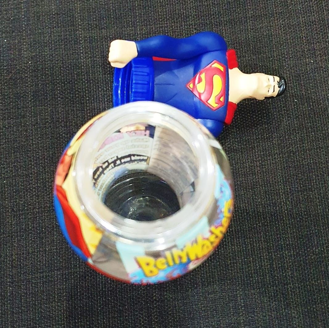 Vintage 2001 Belly Washers DC Comics Superman Topper Bottle Cartoon ...