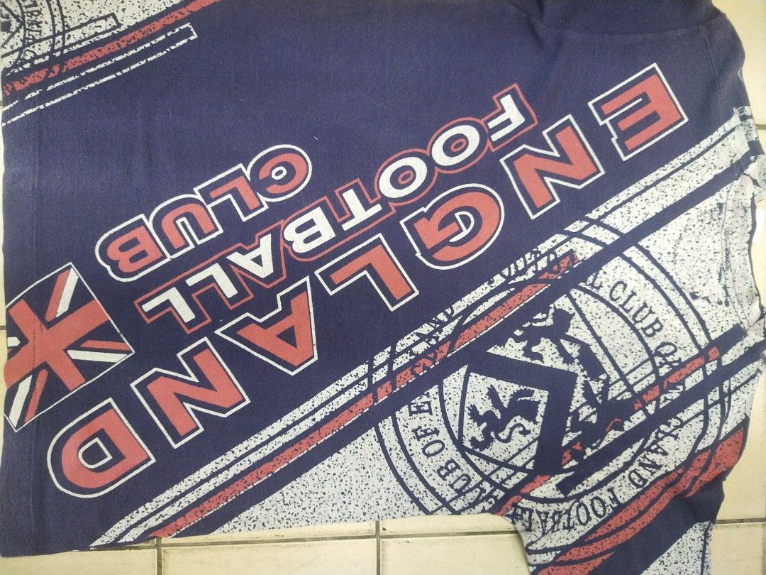 Vintage Fullprint England FC, Men's Fashion, Tops & Sets, Tshirts ...