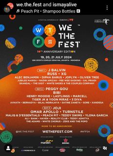 We The Fest 2024, Tickets & Vouchers, Event Tickets on Carousell