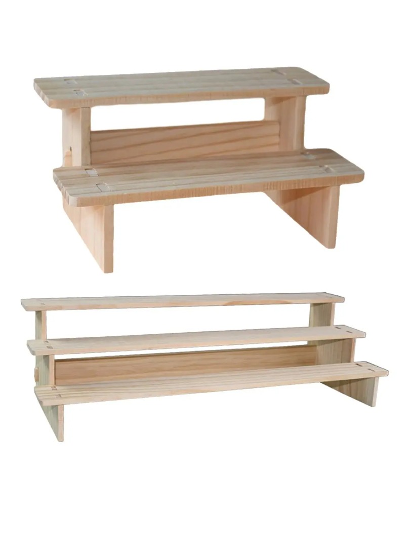 Wood Display Riser Stand Decor Jewelry Rack Wood Display Riser Shelf ...