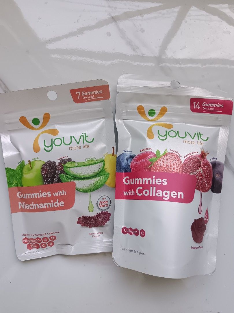 youvit Gummies with collagens and niacinamide, Health & Nutrition ...