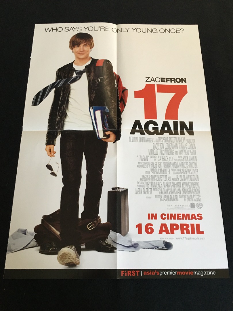 17 Again Zac Efron Knowing Back-to-Back Approx. 23x16 Movie Poster ...