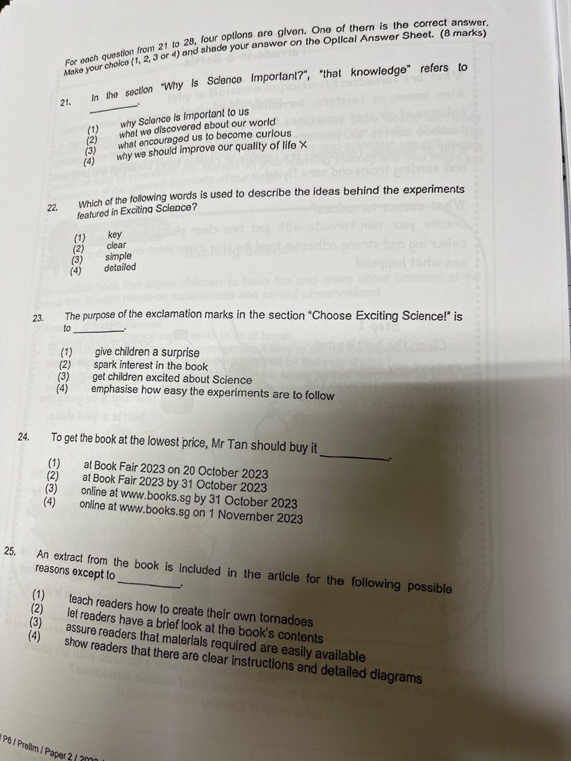 2023 P6 english math science chinese Free higher chinese Prelim papers ...