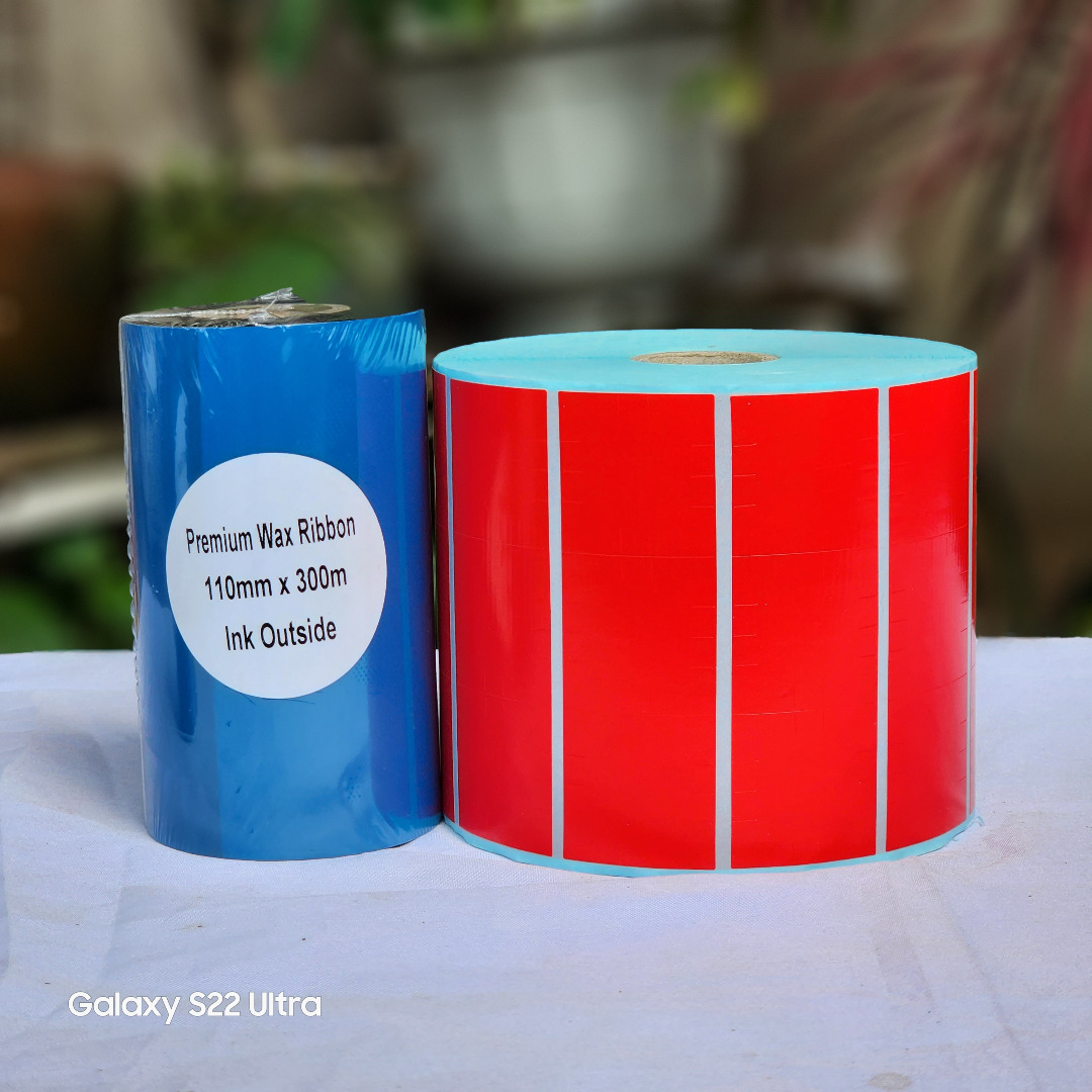 32 x 32 Solid Red Satin Barcode Labels Bundle with Premium Barcode ...