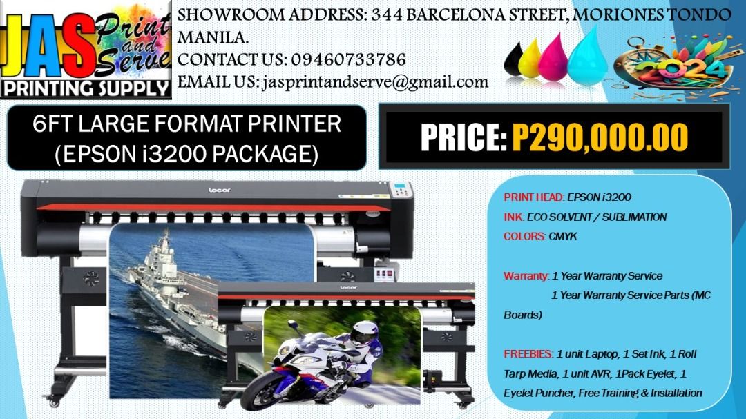 6FT STICKERS PRINTER MACHINE (i3200), Computers & Tech, Printers ...