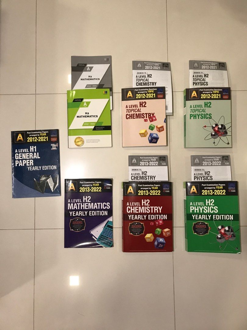 A Levels Ten years series (TYS) Maths Physics Chemistry yearly and ...