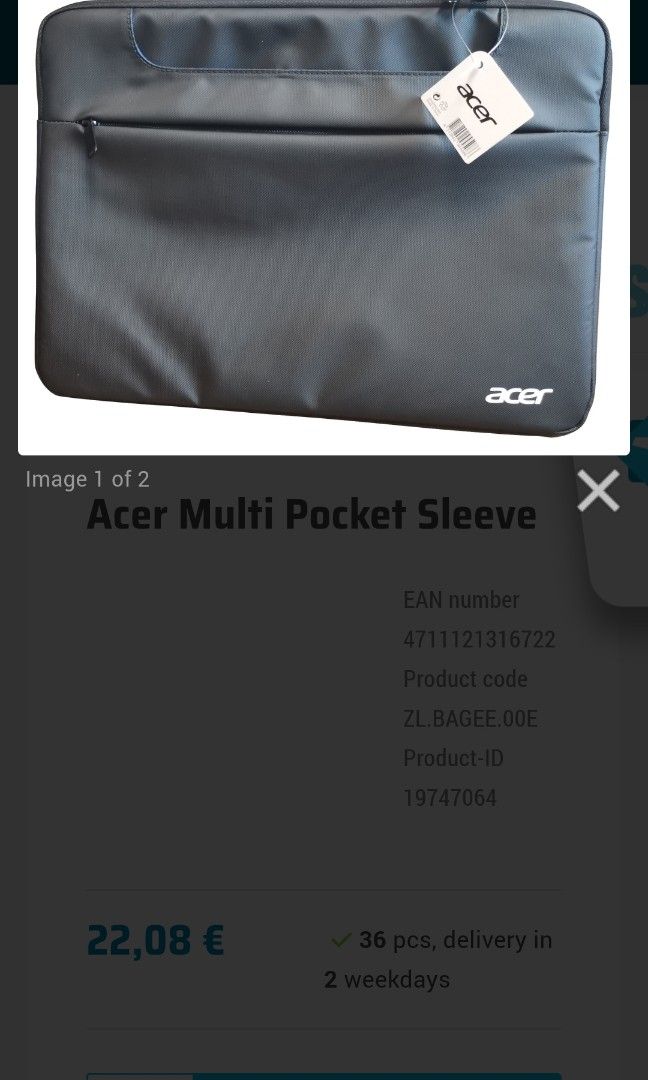 Acer Multi Pocket Sleeve, 電腦＆科技, 手提電腦 - Carousell