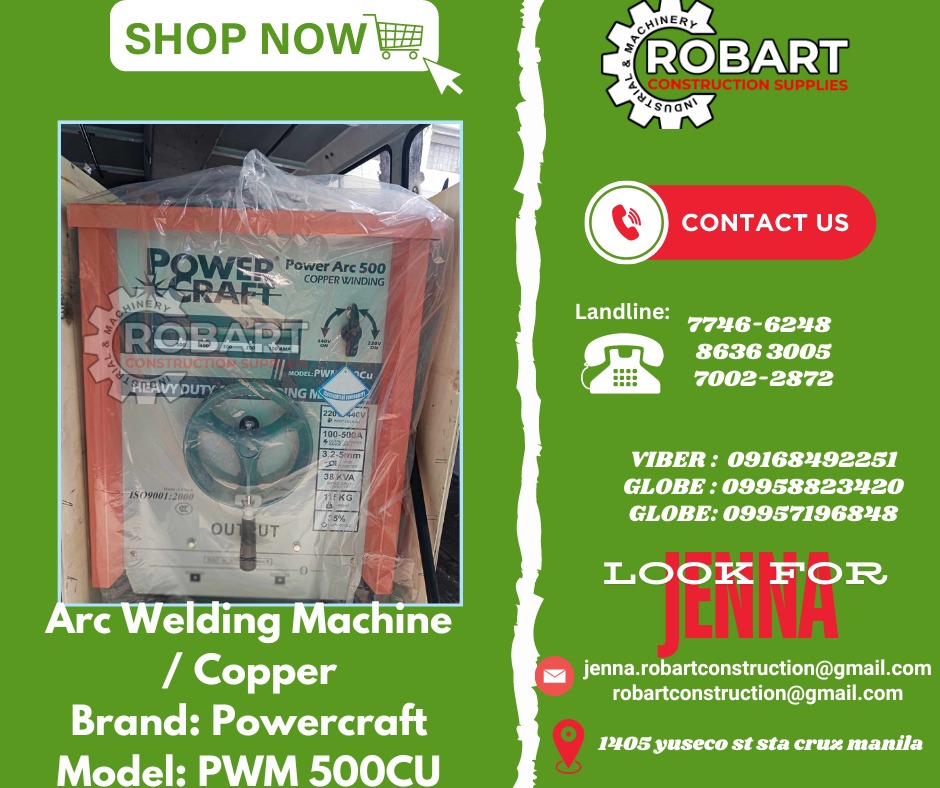Arc Welding Machine / Copper Brand: Powercraft Model: PWM 500CU Rated ...