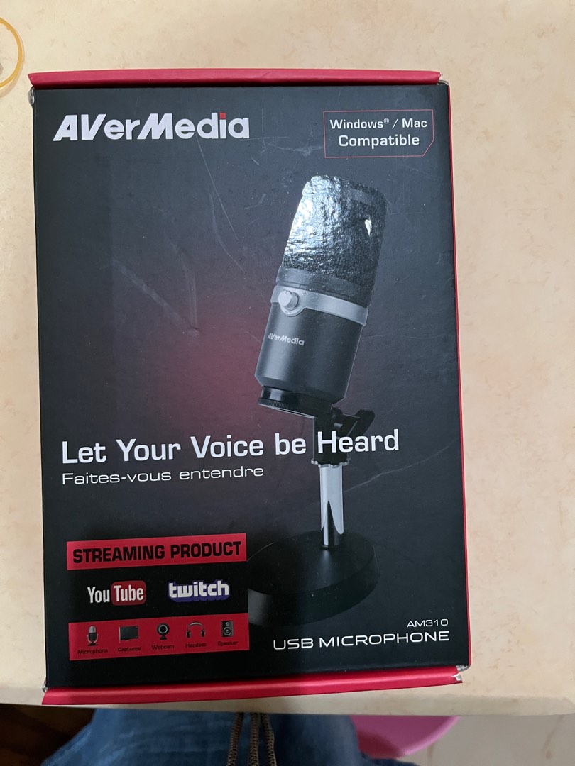 Avermedia 圓剛科技 麥克風 AM310, 耳機及錄音音訊設備, 麥克風在旋轉拍賣