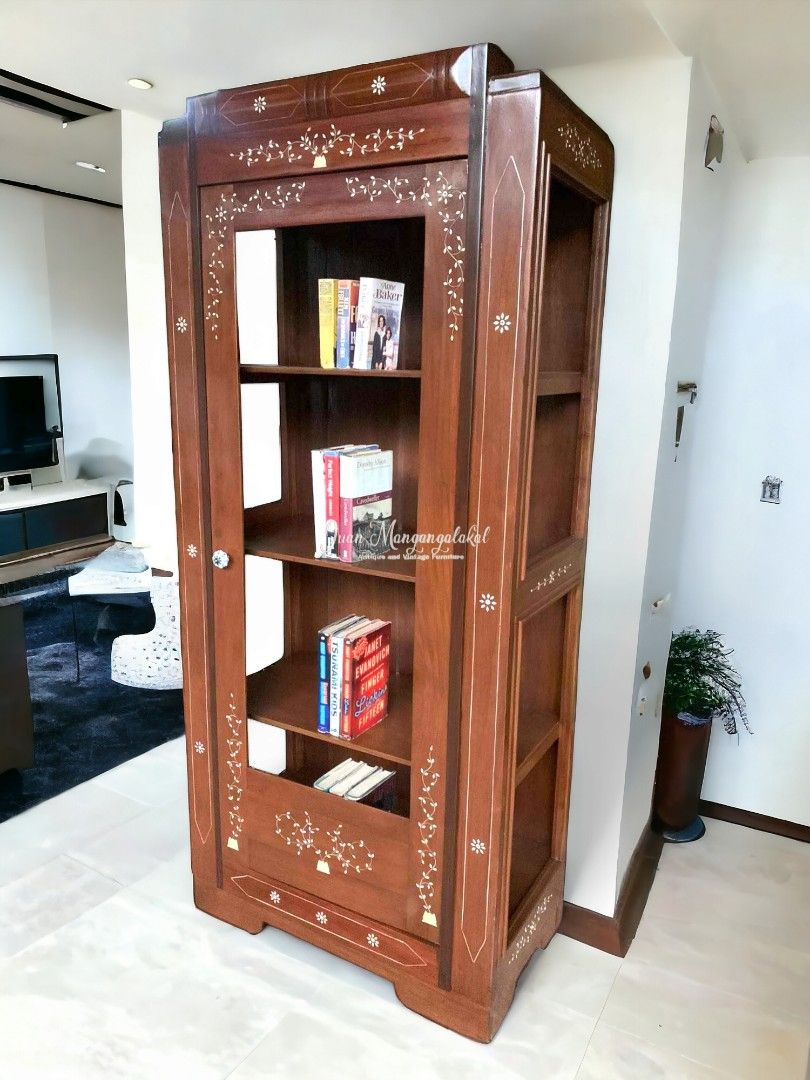 BEAUTIFUL DISPLAY CABINET- MIXED NARRA AND IPIL WOOD, Furniture & Home ...