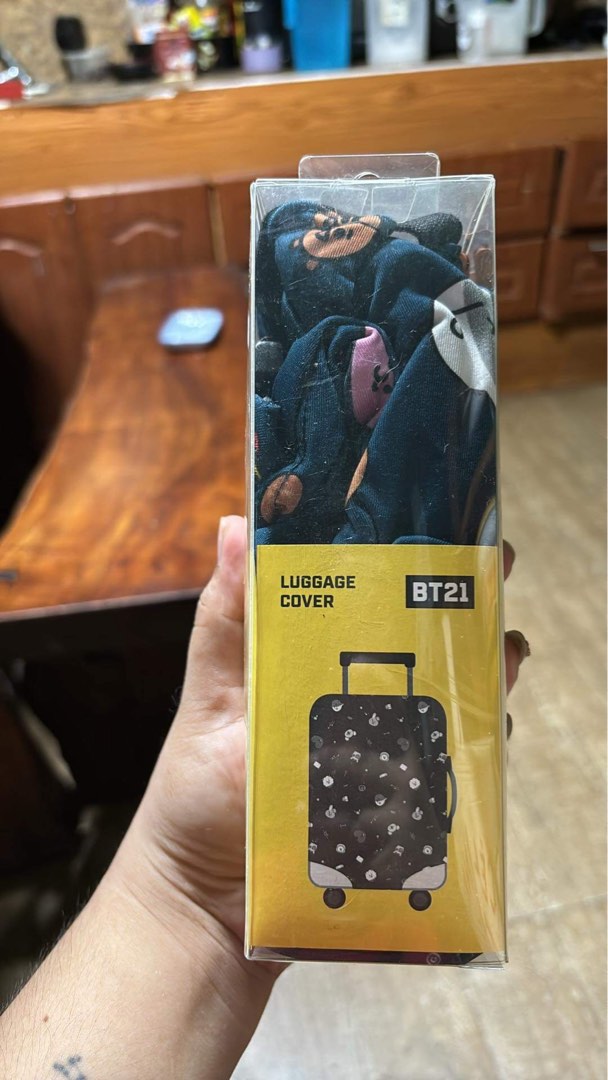 BT21 BTS official Luggage suitcase cover 24 inches, Hobbies & Toys ...