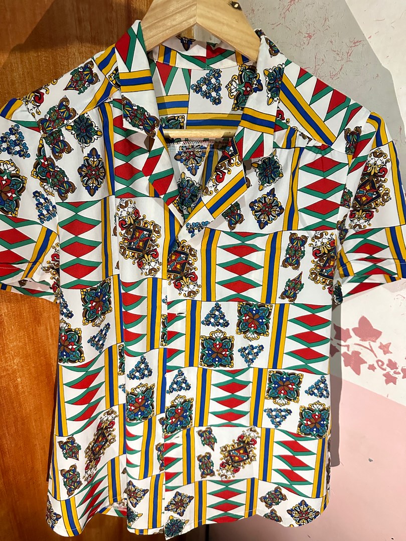 Buttoned polo with patterns, Men's Fashion, Tops & Sets, Tshirts & Polo ...