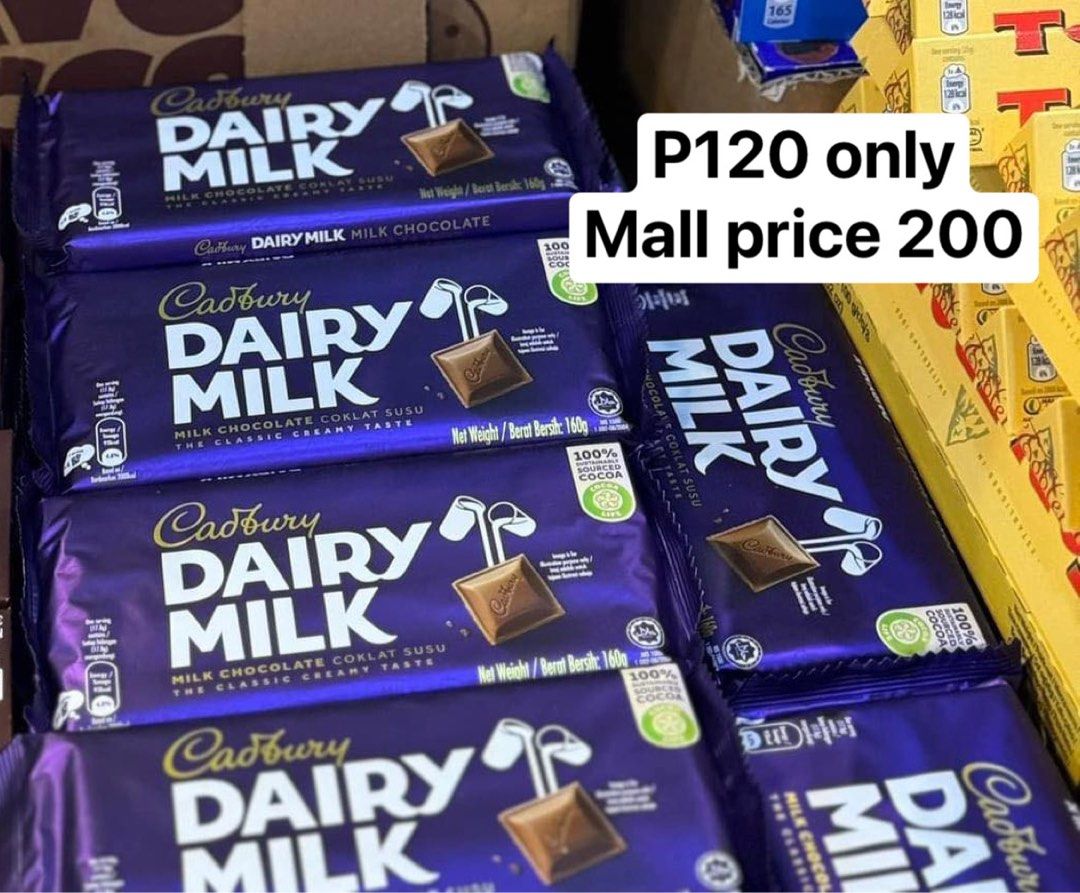 Cadbury dairy mik, Food & Drinks, Packaged & Instant Food on Carousell