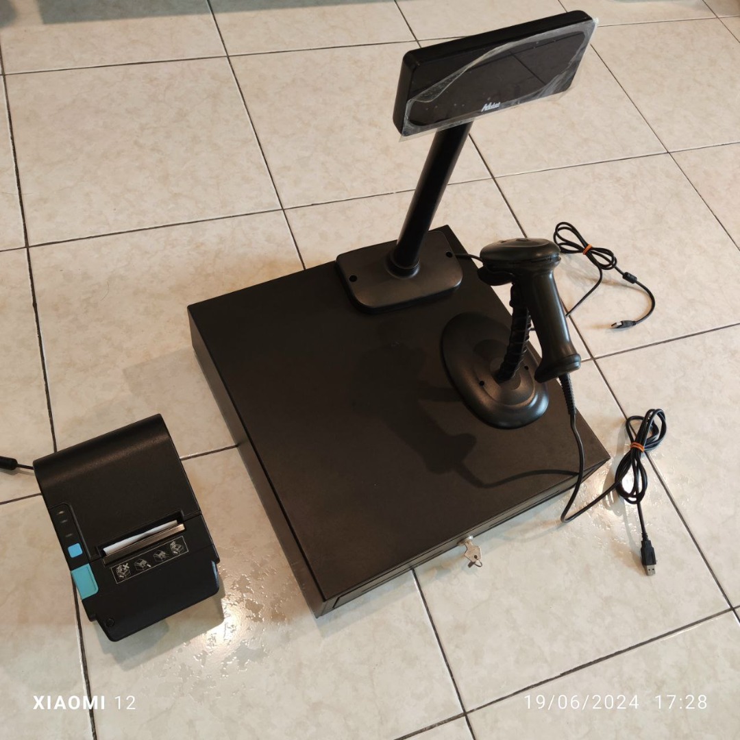 Cashier, bill printer, barcode scanner & pole display, Computers & Tech ...