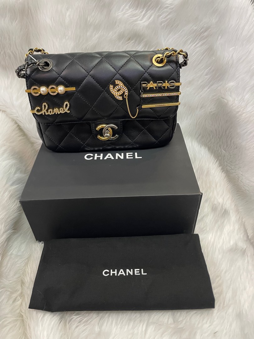 CHANEL mini Coco Black Flap Bag, Luxury, Watches on Carousell