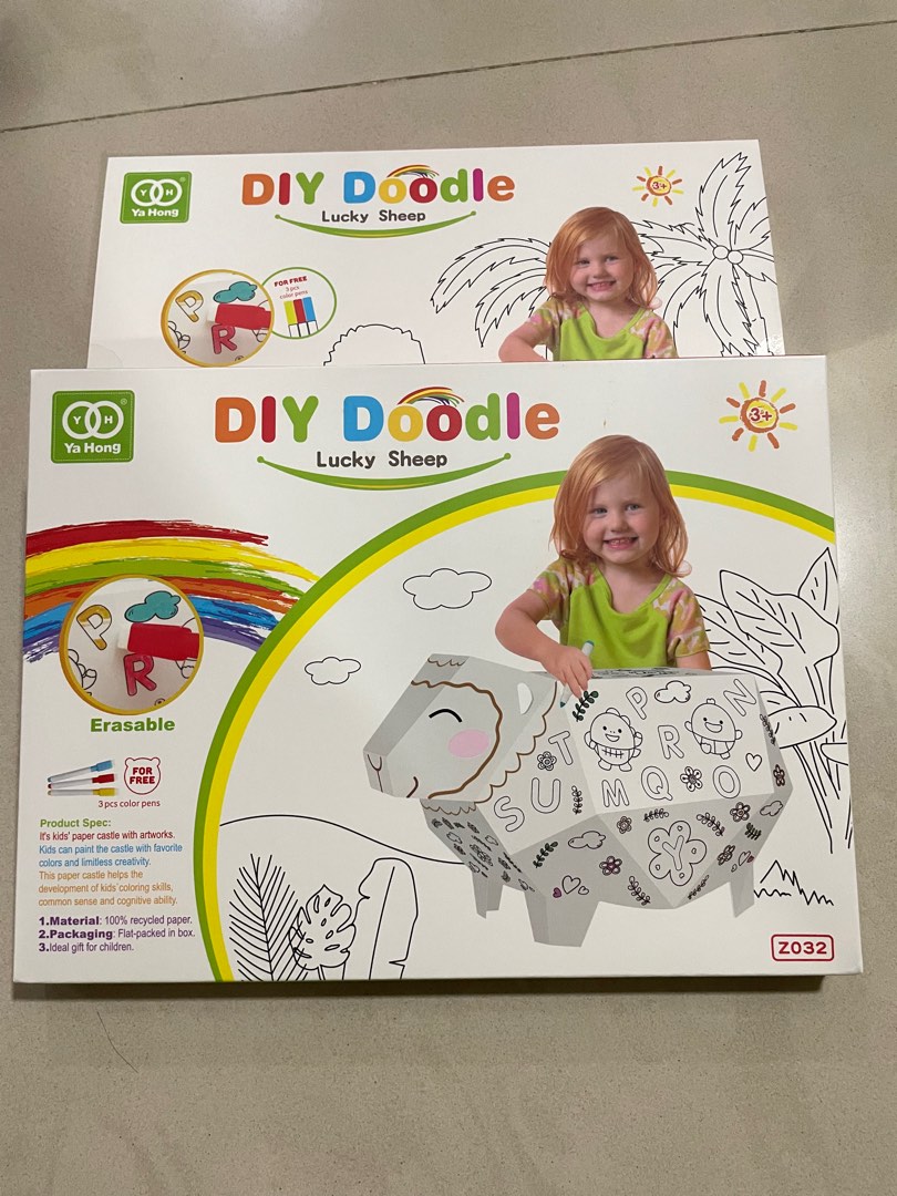 Coloring cardboard / Puzzle, Hobbies & Toys, Toys & Games on Carousell