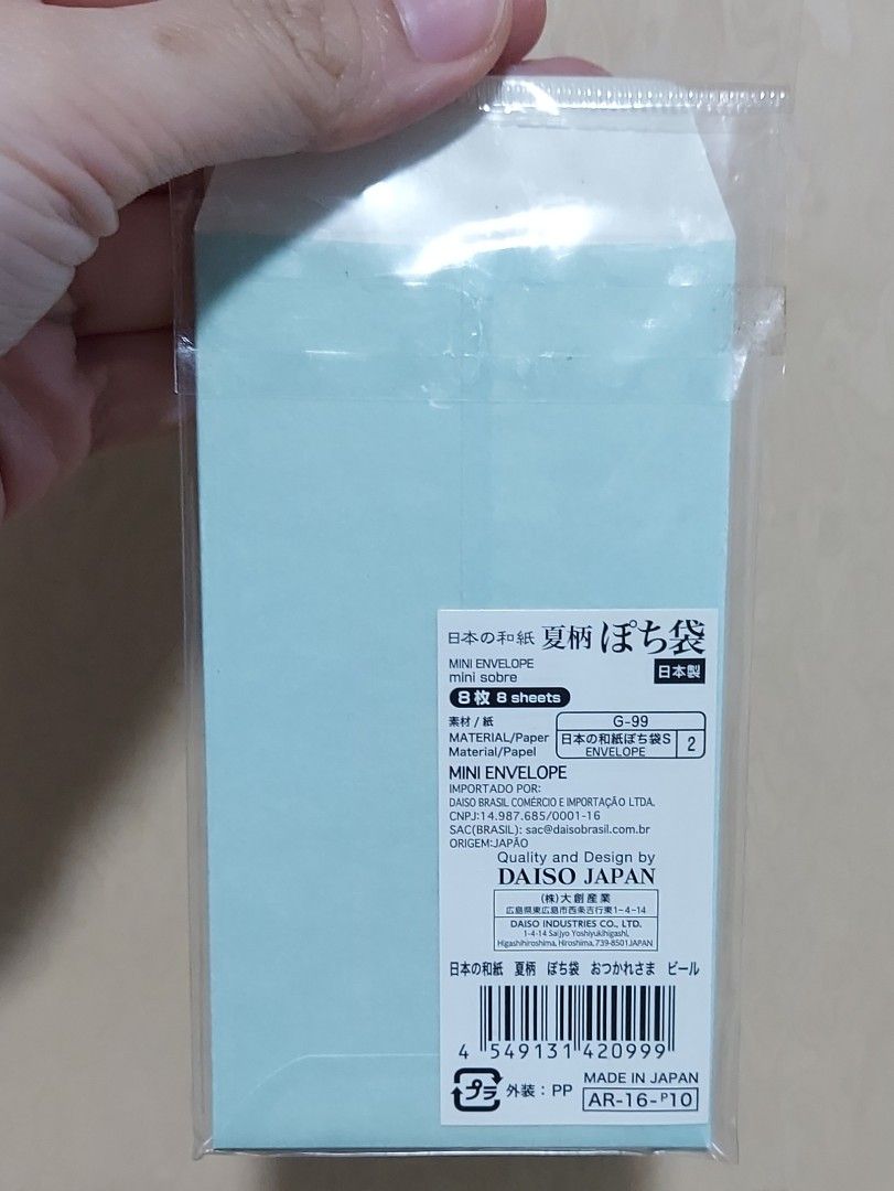 Daiso Japanese Mini Envelope 8pc, Hobbies & Toys, Stationery & Craft ...