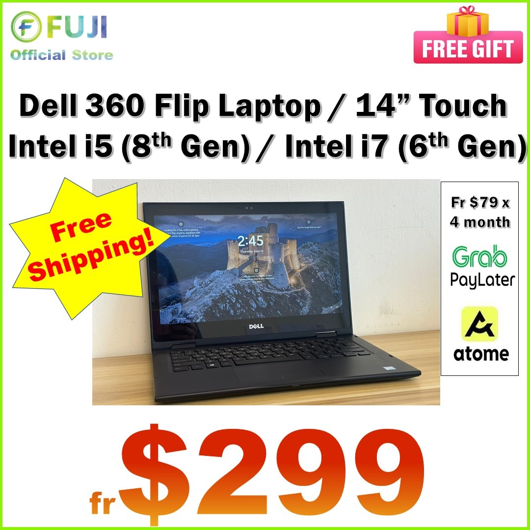 DELL 360 Flip i7 Laptop - 2 In 1 Touch Screen - 8GB RAM + 256GB SSD ...