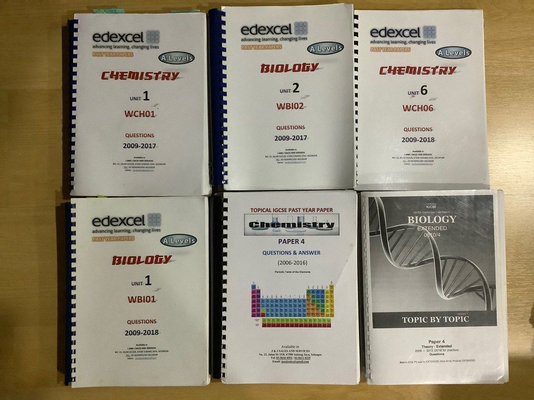 Edexcel A level science and CIE IGCSE science past years, Hobbies ...