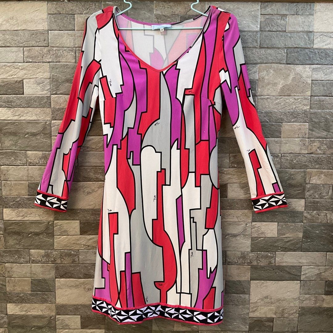 Emilio Pucci 100% silk Dress PUCCI MADE IN ITALY jersey dress A-line ...