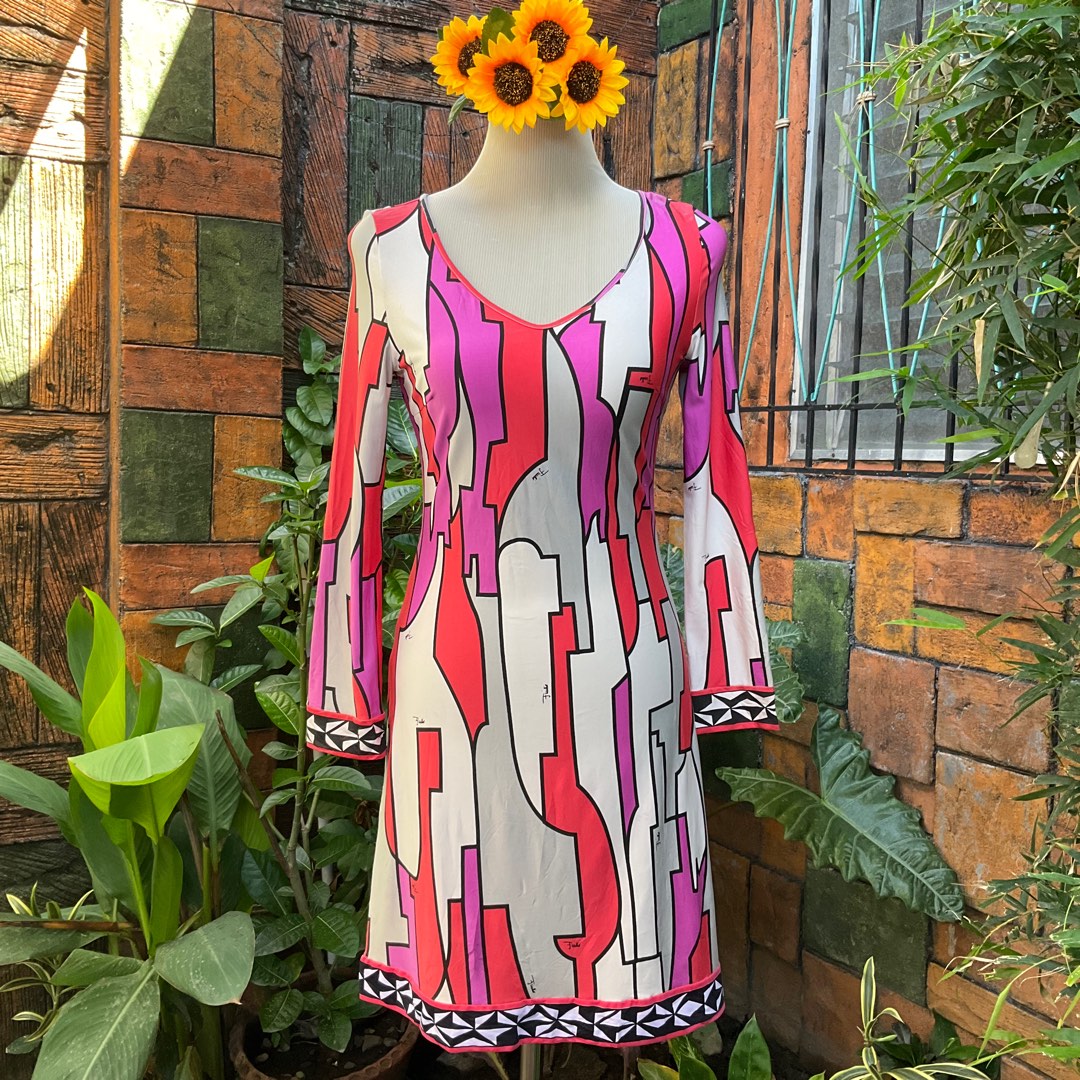 Emilio Pucci Dress PUCCI 100% silk jersey dress A-line dress long ...