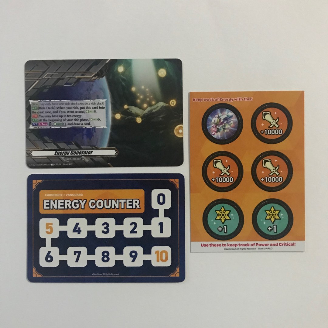 Energy Generator and Counter Cardfight Vanguard, Hobbies & Toys, Toys & Games on Carousell