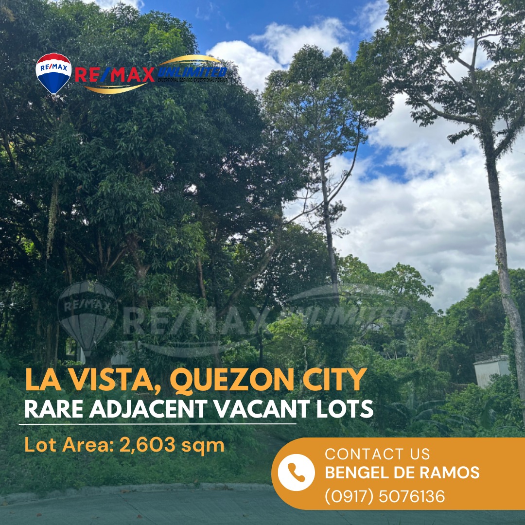 For Sale | RARE Adjacent Vacant Lots (1,350 sqms & 1,253 sqms) at La ...
