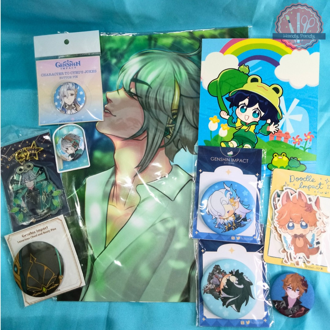 Genshin Impact Unofficial Fanmade Merch Venti Neuvillette Wriothesley ...