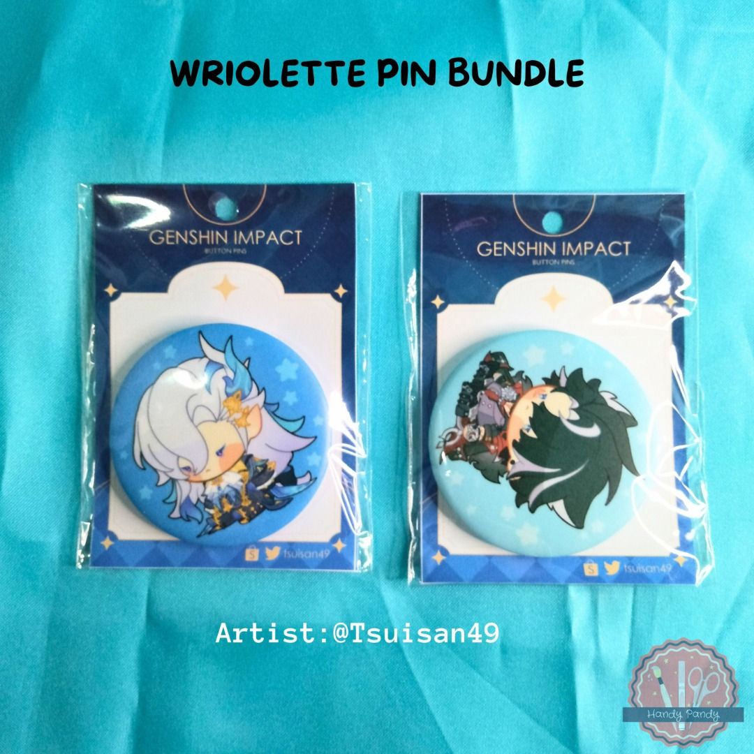 Genshin Impact Unofficial Fanmade Merch Venti Neuvillette Wriothesley ...