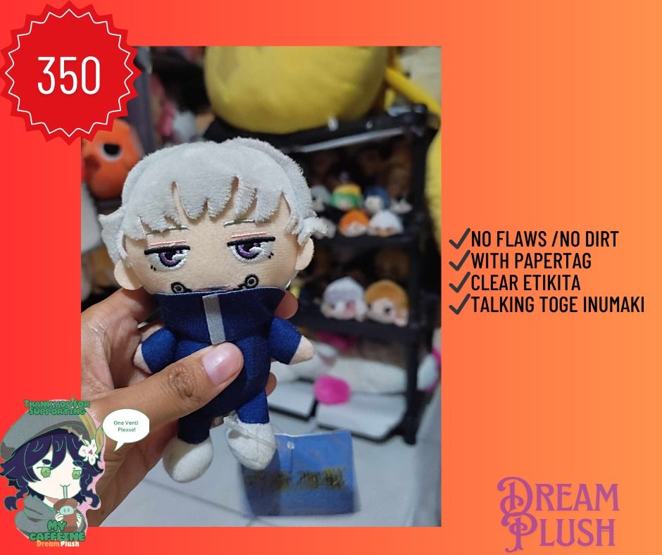 JJK/Jujutsu Kaisen Toge Inumaki - Talking Plush Charm, Hobbies & Toys ...