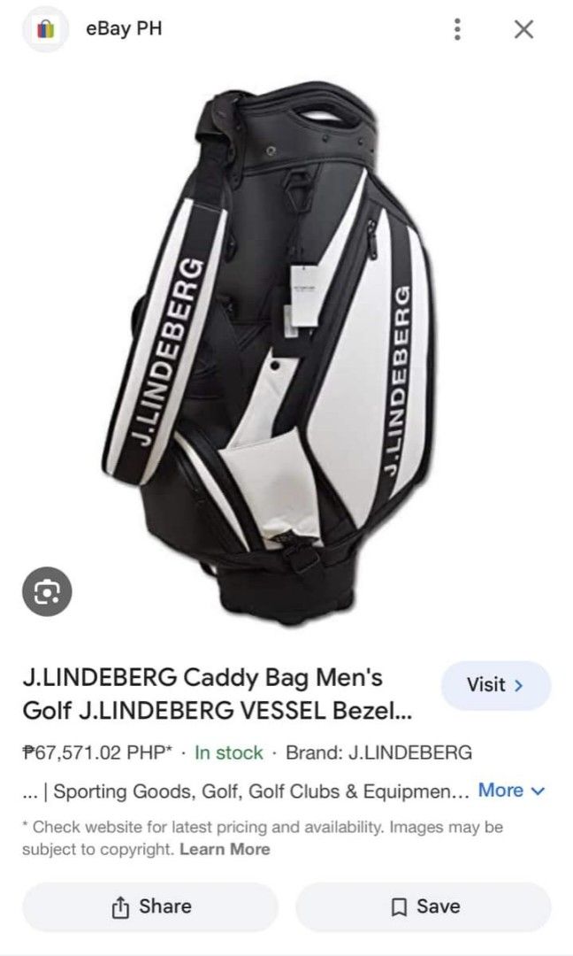 J.LINDEBERG GOLF BAG, Men's Fashion, Bags, Backpacks on Carousell