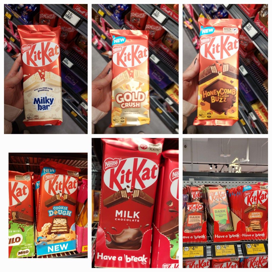 Kitkat Asutralia coklat chocolate Mint milo mint gold dark caramel ...