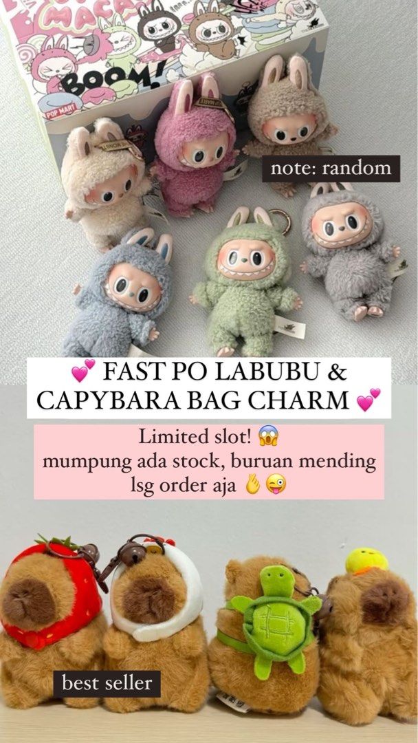 Labubu Original 100%, Fesyen Wanita, Tas & Dompet di Carousell