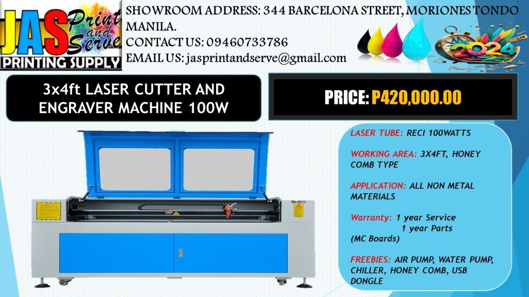 LASER CUTTER AND ENGRAVER MACHINE (3X4), Computers & Tech, Printers ...