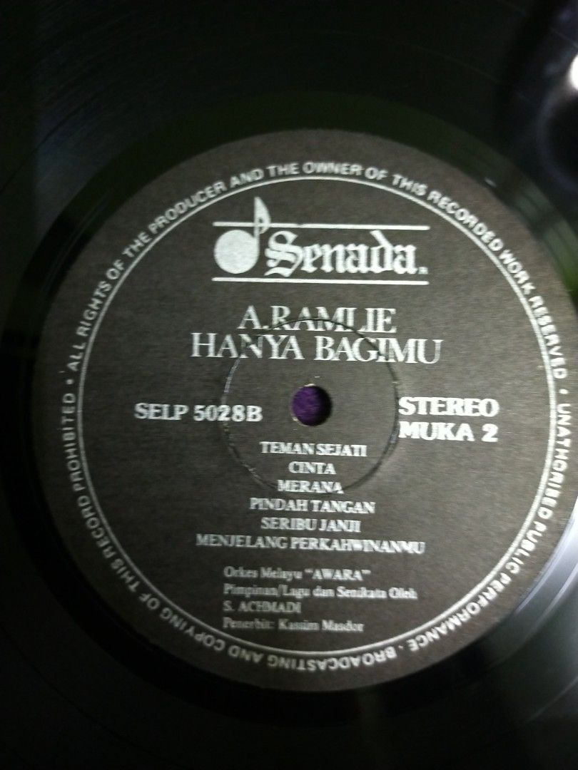 LP. A Ramlie (Hanya Bagimu)., Hobbies & Toys, Music & Media, CDs & DVDs ...