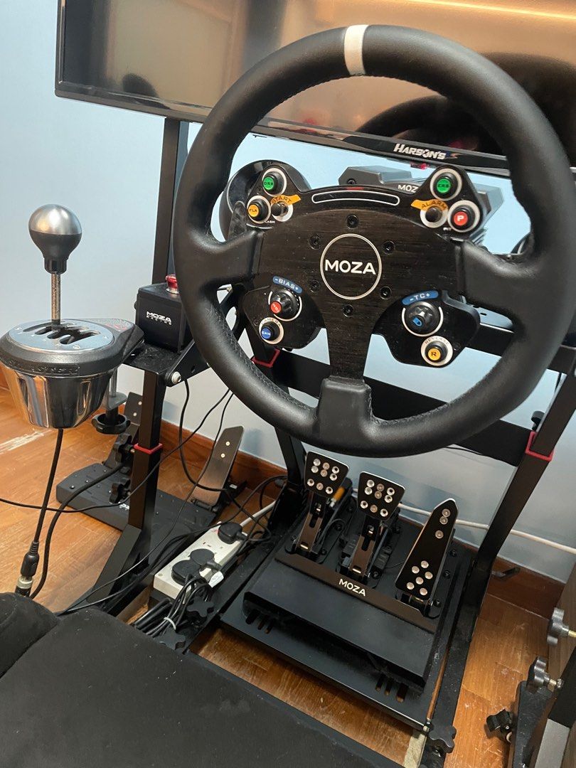 Moza R12 + Moza CRP Load Cell + Moza CS V2 + Thrustmaster TH8A for Sim ...