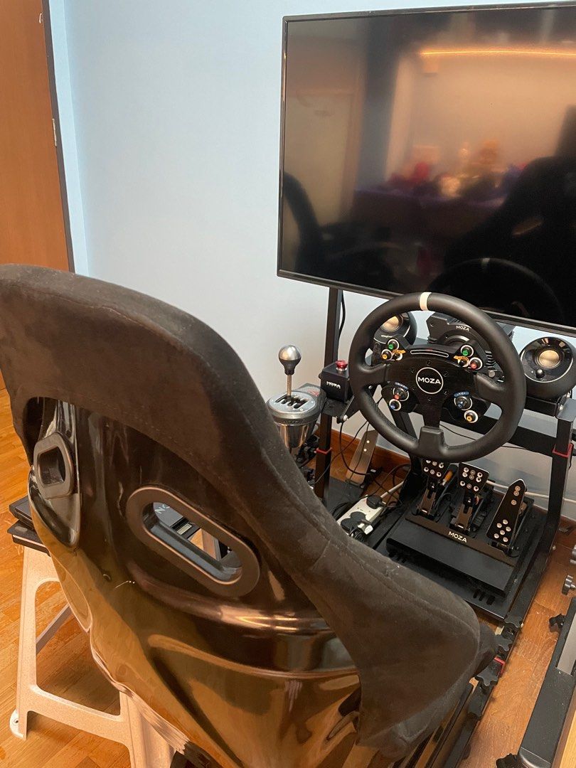 Moza R12 + Moza CRP Load Cell + Moza CS V2 + Thrustmaster TH8A for Sim ...