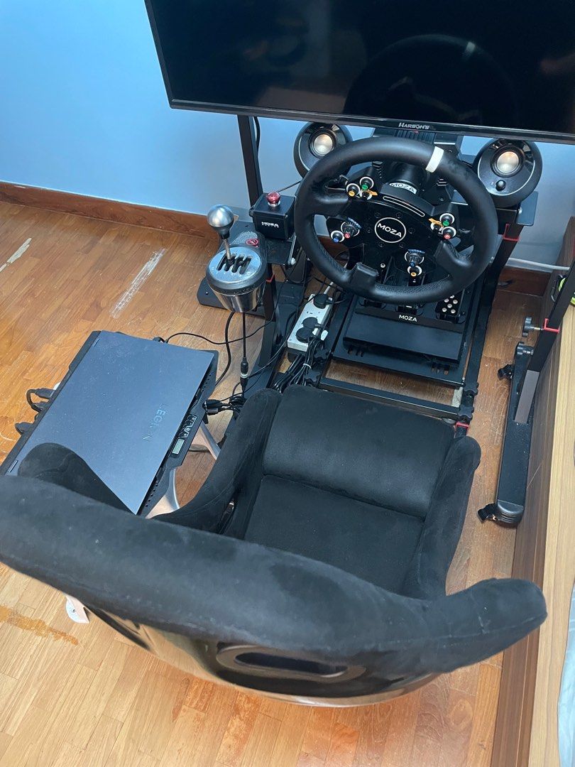 Moza R12 + Moza CRP Load Cell + Moza CS V2 + Thrustmaster TH8A for Sim ...