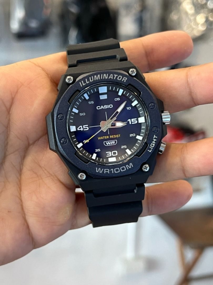 ORIGINAL CASIO Analog Blue Dial Resin Band Men's Watch MW-610H-2AV, Men's Fashion, Watches ...