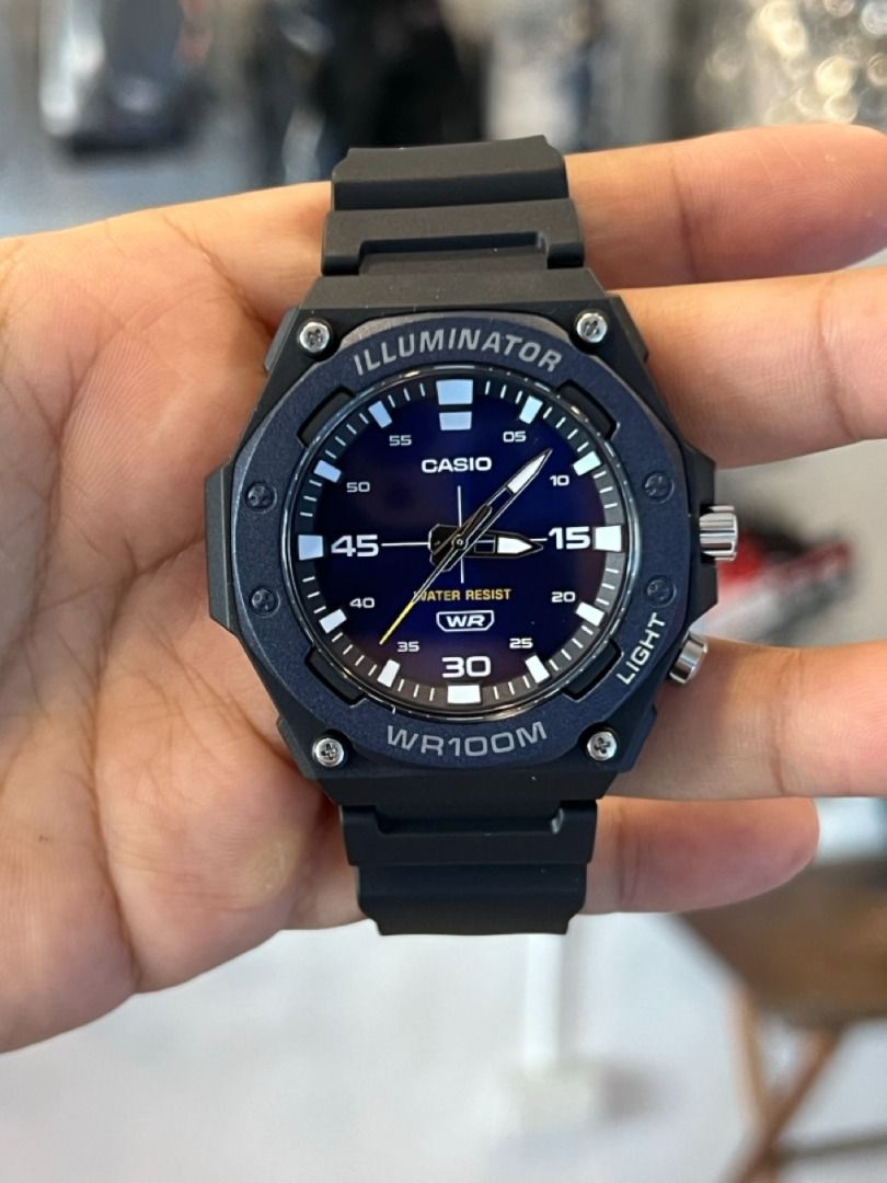 ORIGINAL CASIO Analog Blue Dial Resin Band Men's Watch MW-610H-2AV, Men's Fashion, Watches ...