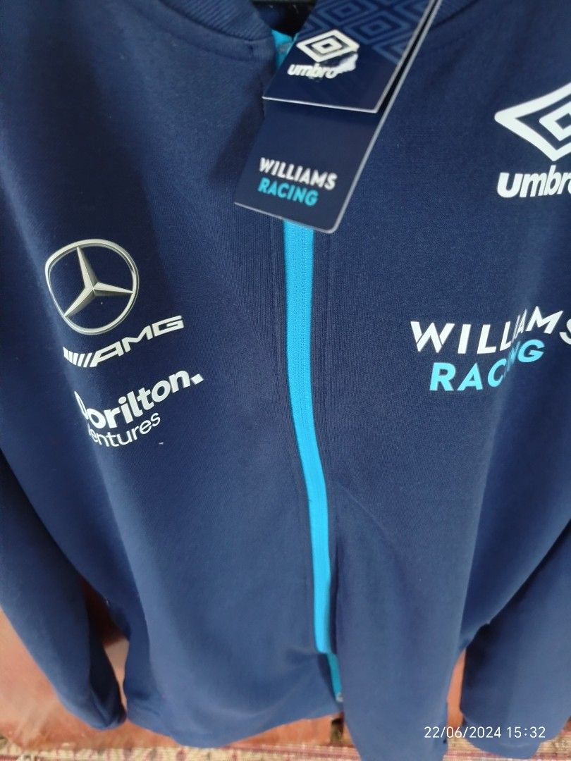 ORIGINAL MERCHANDISE Williams Racing F1 Team Presentation Jacket Umbro ...