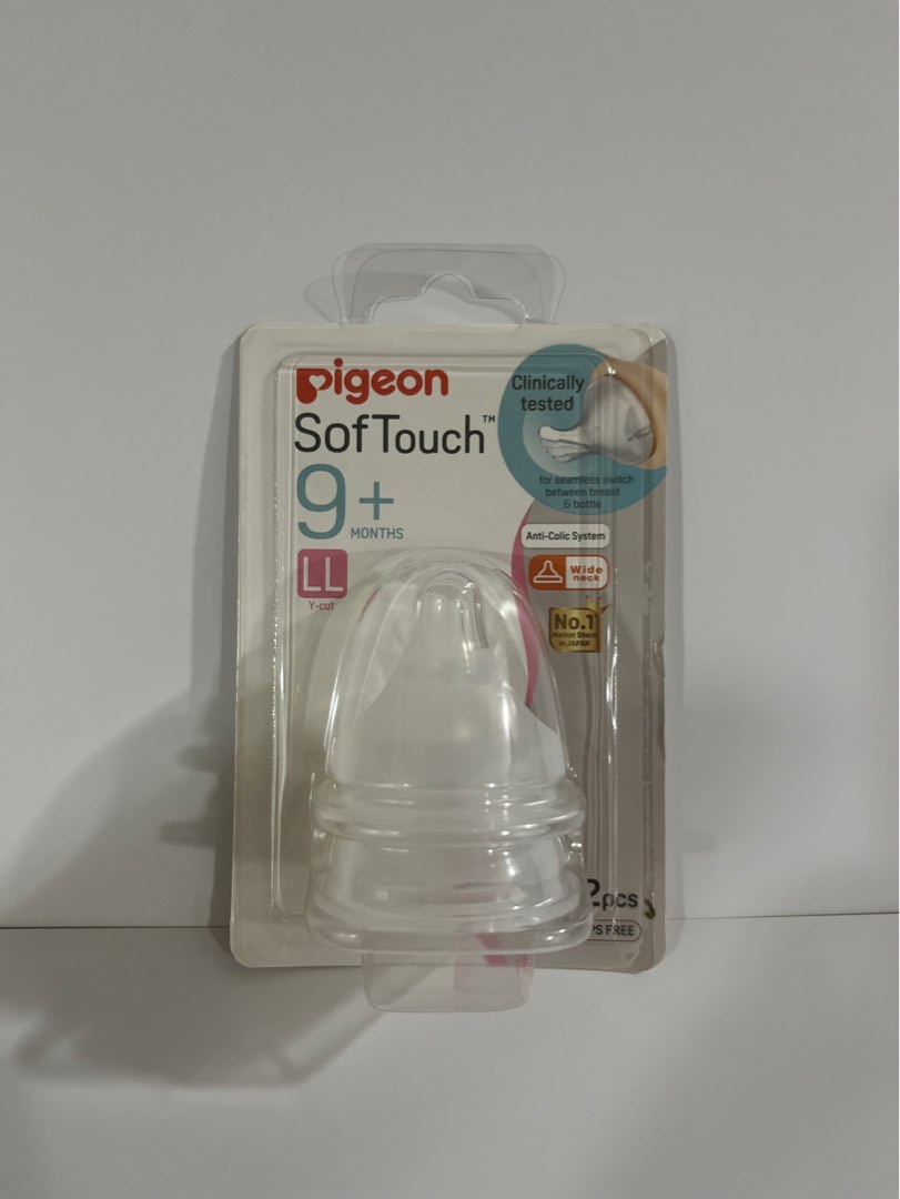 Pigeon Soft Touch Nipple (LL) 9+ months wide neck, Babies & Kids ...