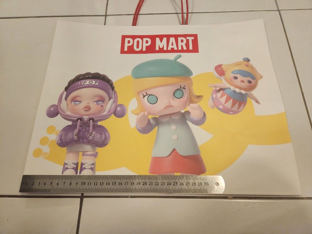 Pop mart paper bag, Women's Fashion, Bags & Wallets, Tote Bags on Carousell