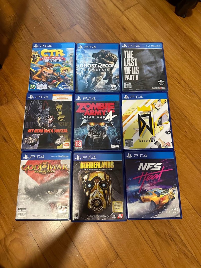 PS4 game CTR nitro Fueled / Ghost recon breakpoint / The last of us ...