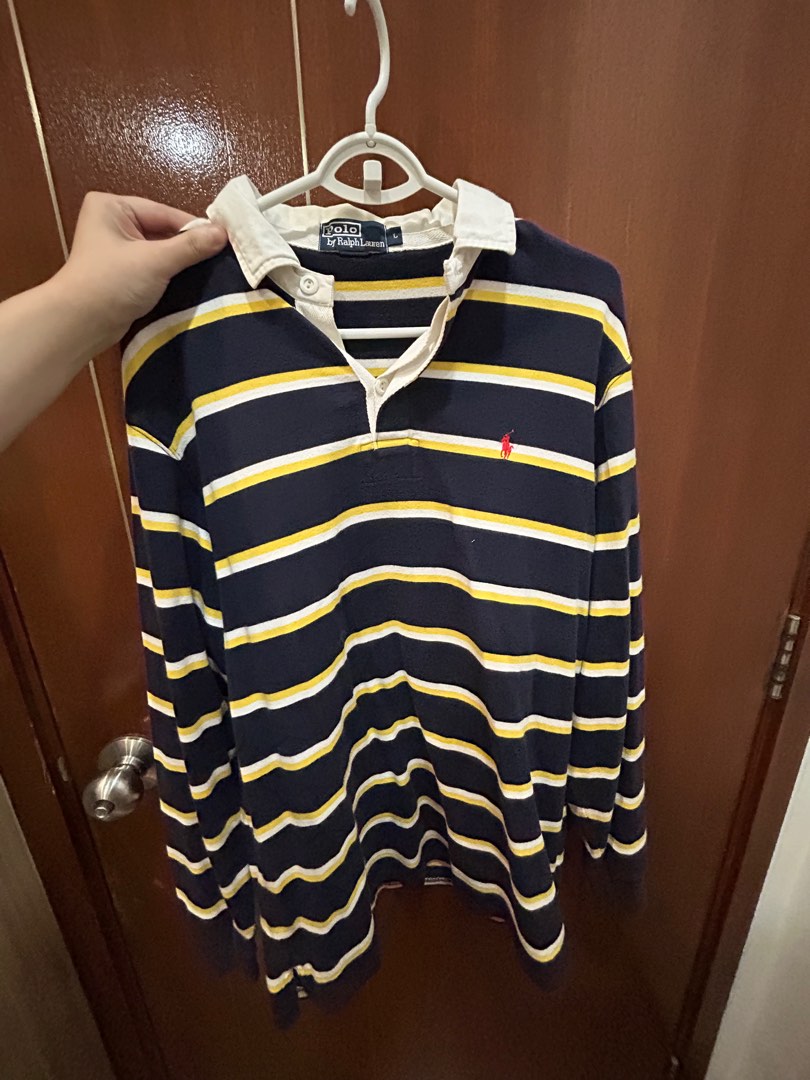 Ralph Lauren Rugby Polo Long Sleeve, Men's Fashion, Tops & Sets, Tshirts & Polo Shirts on Carousell