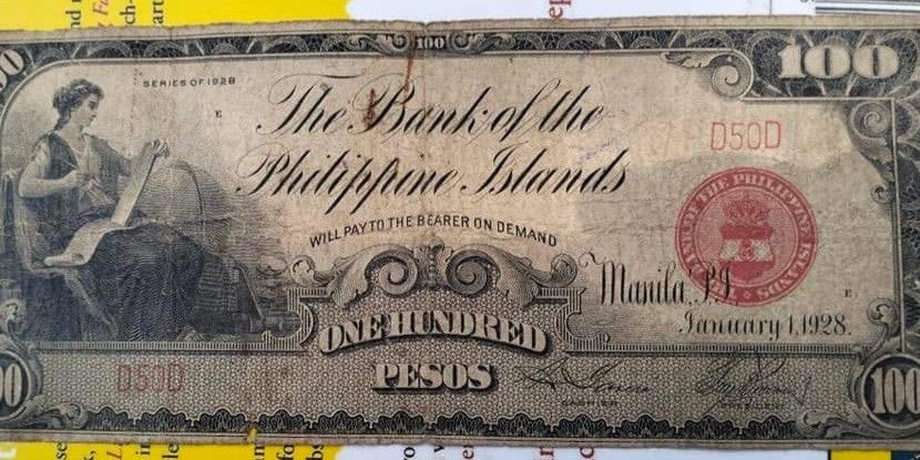 Rare 100 pesos BPI 1928 Philippine old bill, Hobbies & Toys ...